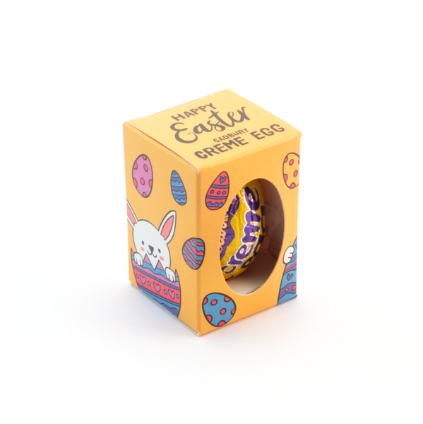 A Single branded box containing a Cadbury’s Creme Egg | AMT Marketing Ltd